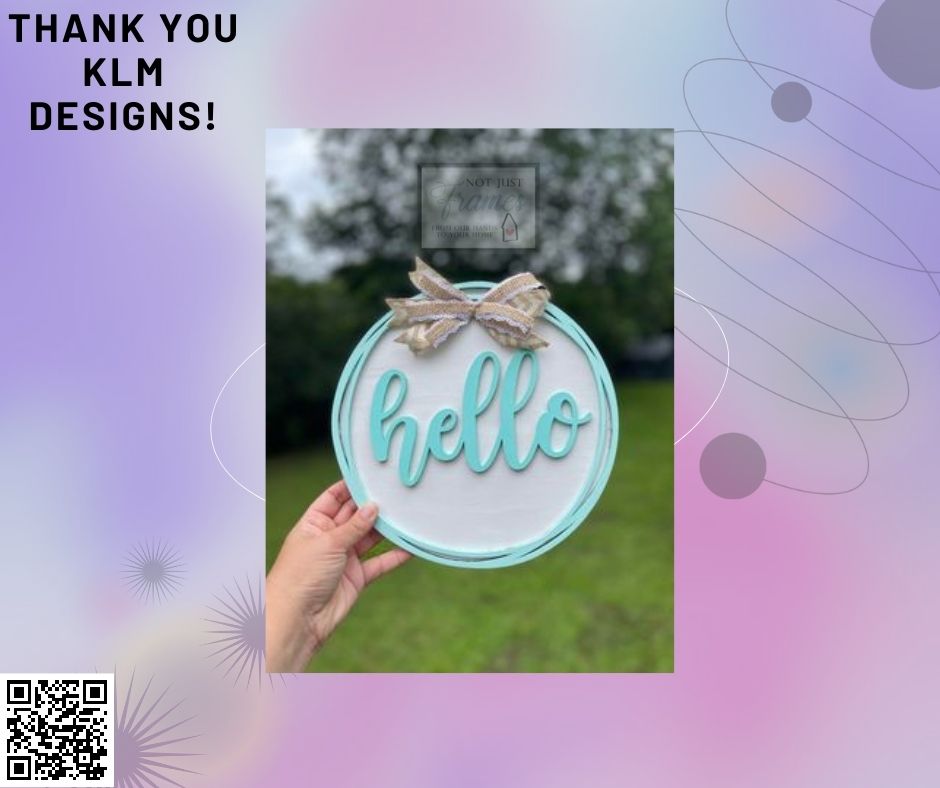 Hello Circle Round DIY Kit 10" – Not Just Frames