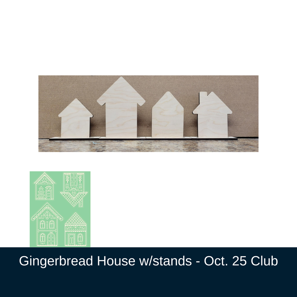 Gingerbread Houses w/stands – Not Just Frames