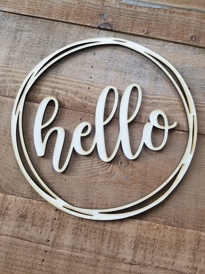 Hello Circle Round DIY Kit 10" – Not Just Frames