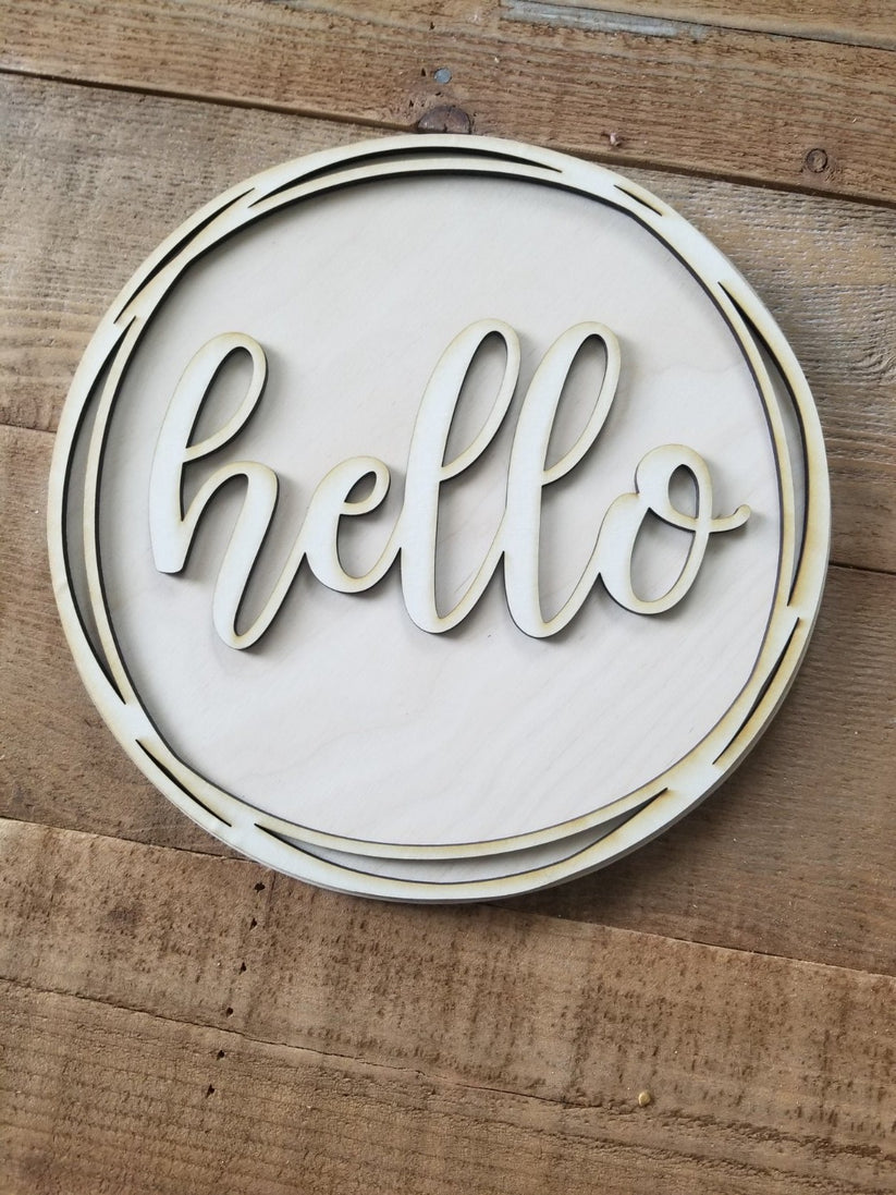 Hello Circle Round DIY Kit 10" – Not Just Frames